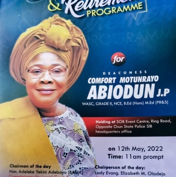 Osun ALGON Chair, Samuel Idowu Abiodun Extols Wife On 60th Birthday ...